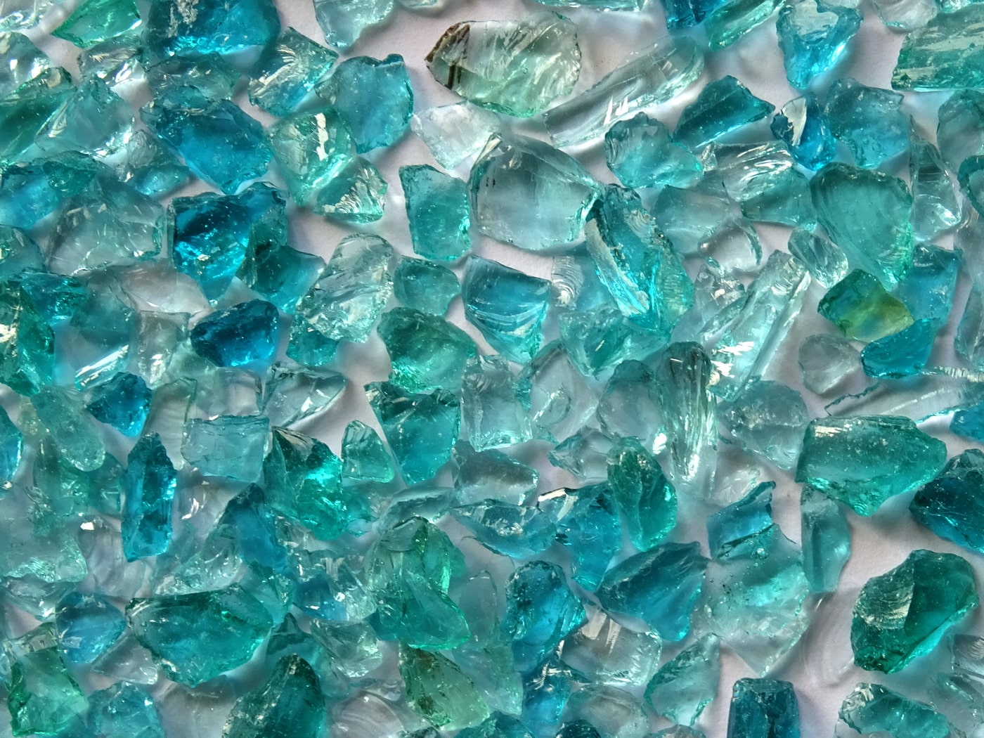 Glass Stones 3-6 mm turquoise | sea blue | Dry, Dust-Free | fire pit ...
